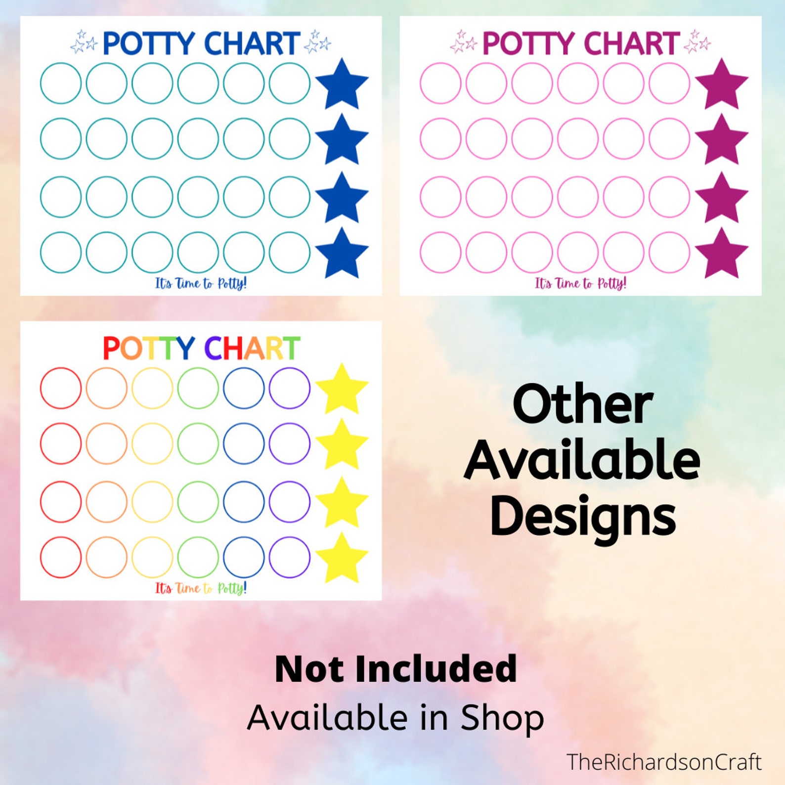 Potty Training Chart Printable Instant Download and Easy to - Etsy