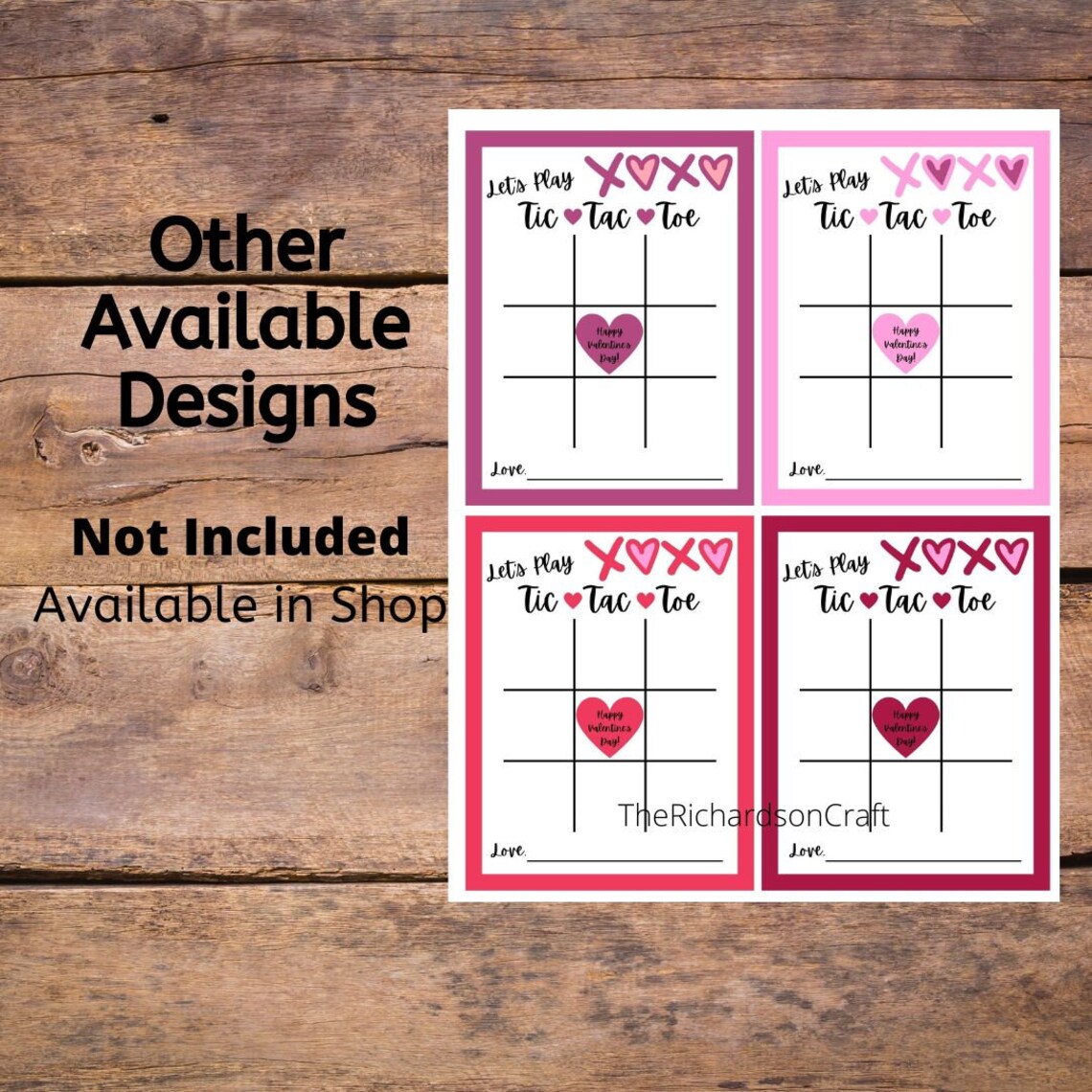 Valentine's Day Printables Tic Tac Toe Board Instant Download School ...