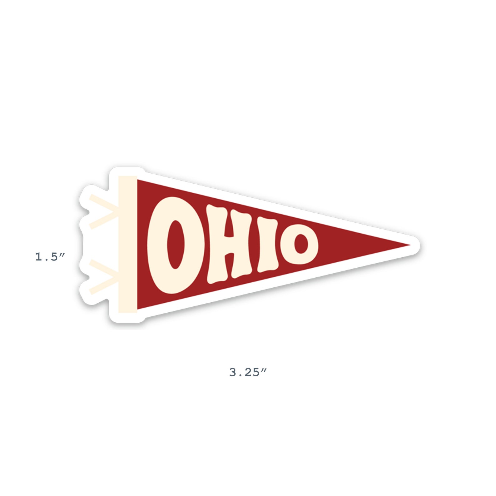 Ohio Pennant Sticker. Gift for the Ohio State College Student. - Etsy