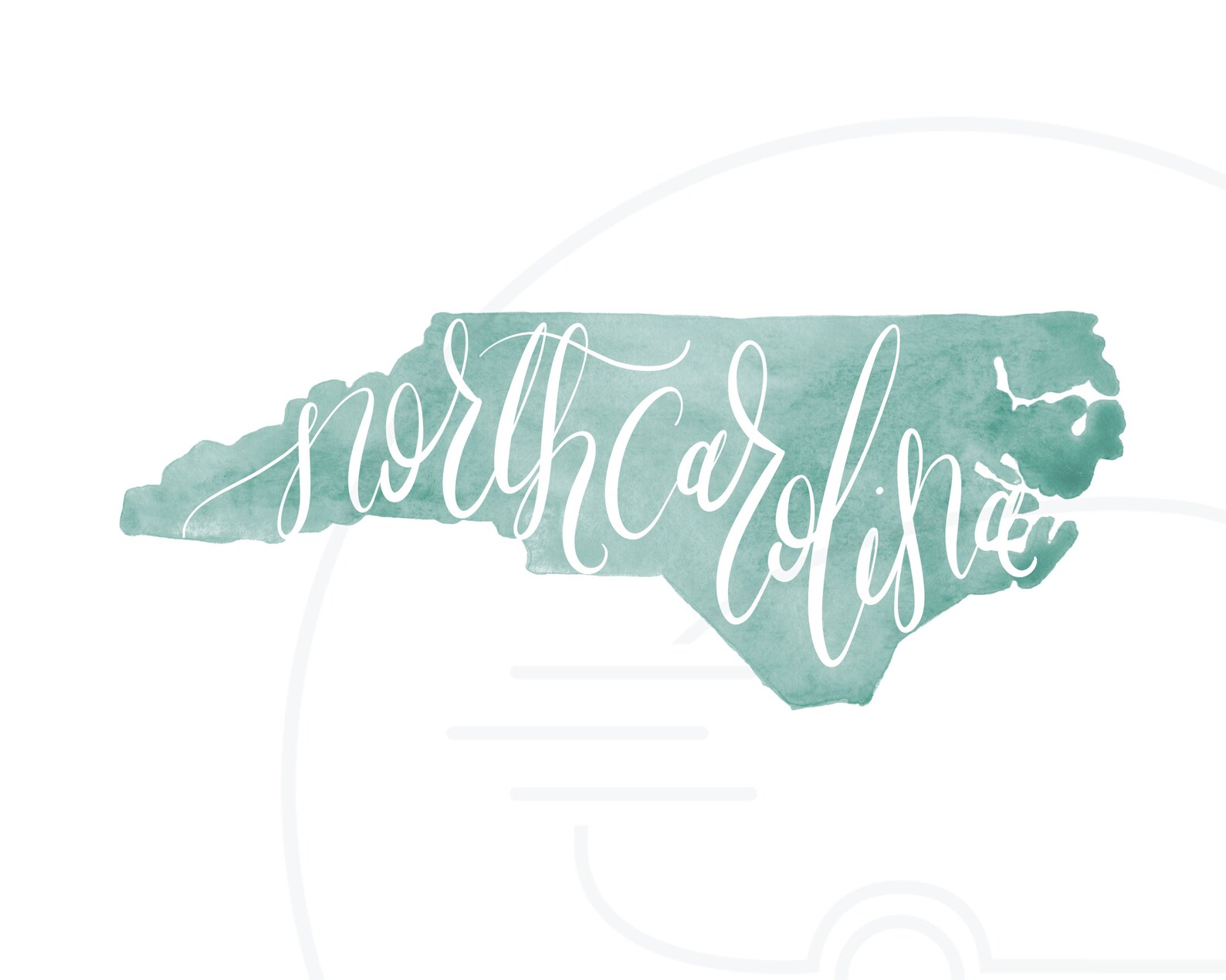 North Carolina Print. Custom North Carolina Home Decor. North Carolina ...