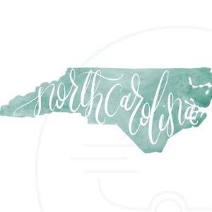 North Carolina Print. Custom North Carolina Home Decor. North Carolina ...