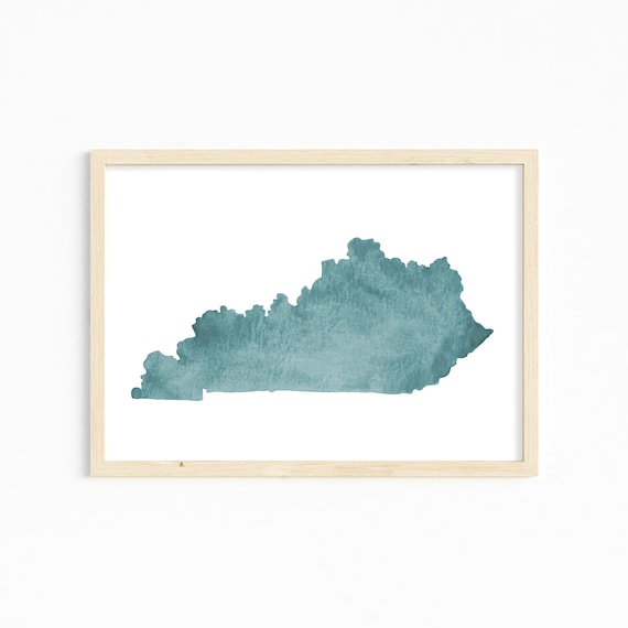 Kentucky Watercolor Print. Kentucky Decor. Kentucky Art Print. | Etsy