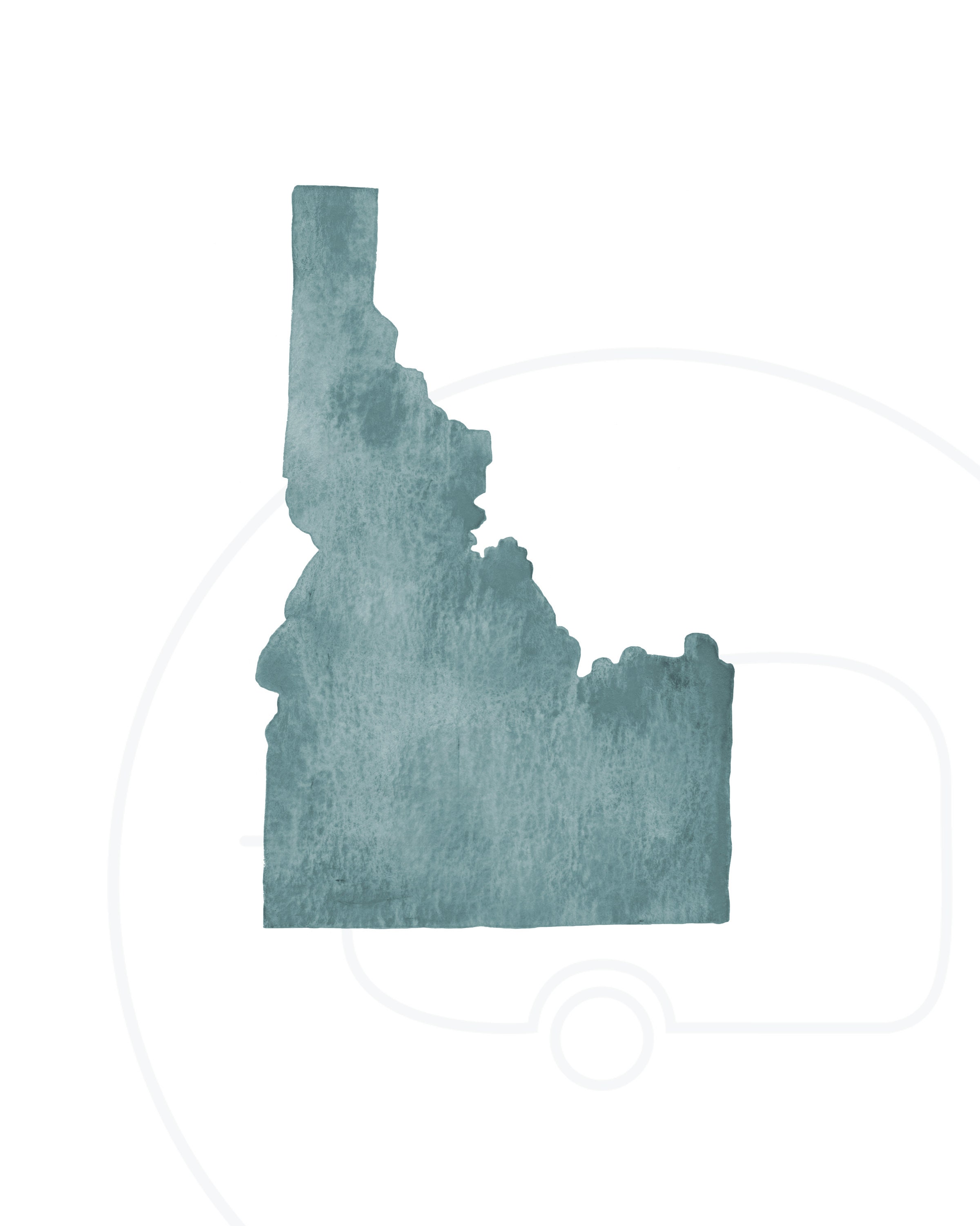 Idaho Watercolor Print. State Illustration. Personalized State Print ...