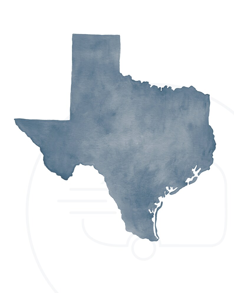 Texas Print. Watercolor Print. State Illustration. | Etsy