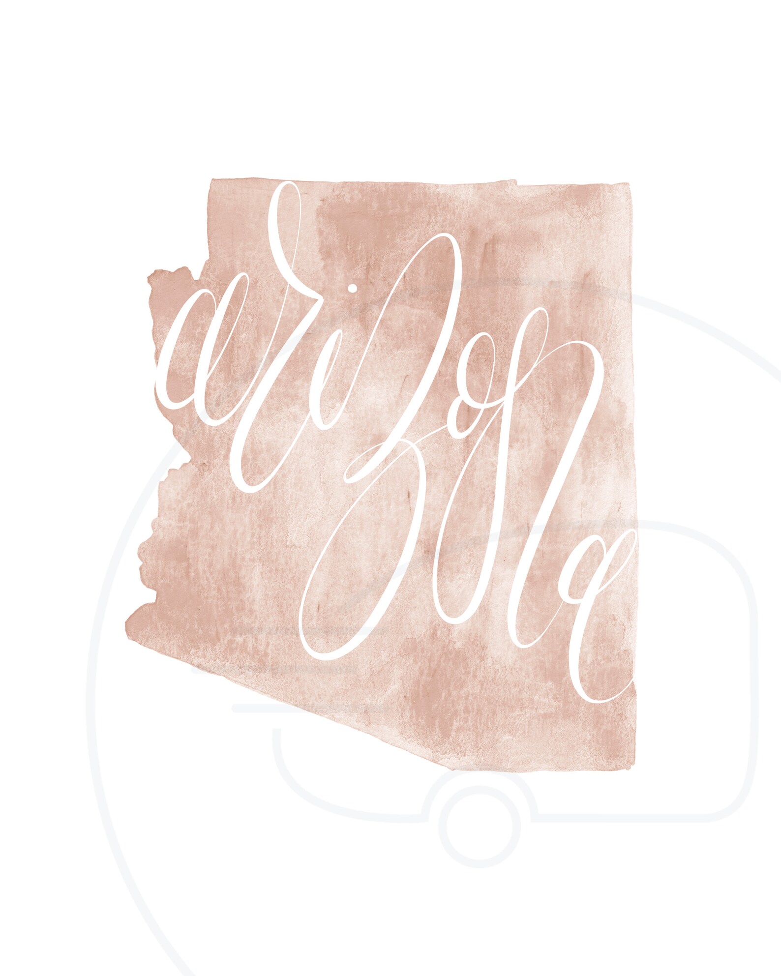 Arizona Watercolor Print. Custom State Art. Arizona Art. Personalized ...
