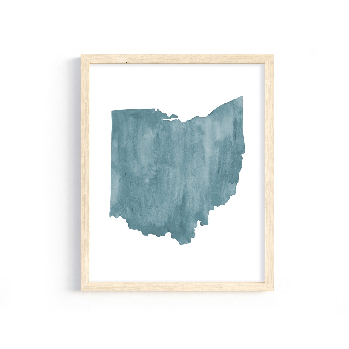 Hand Lettered Ohio Watercolor Print. Hand Lettered State Illustration ...