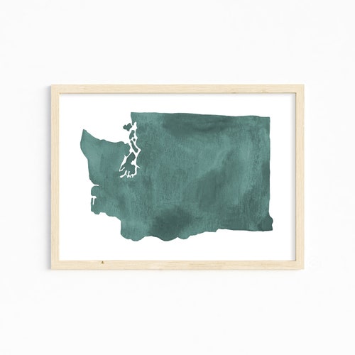 Washington State Print | Etsy