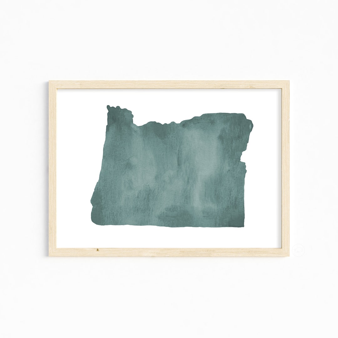 Oregon Watercolor Print. Oregon Decor. Oregon Art Print. Oregon Gift ...