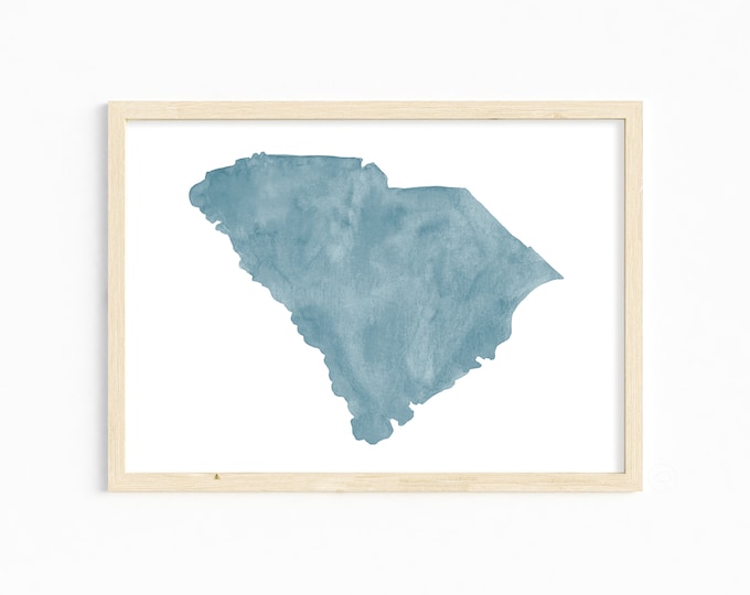 South Carolina Watercolor Print. South Carolina Decor. South Carolina ...