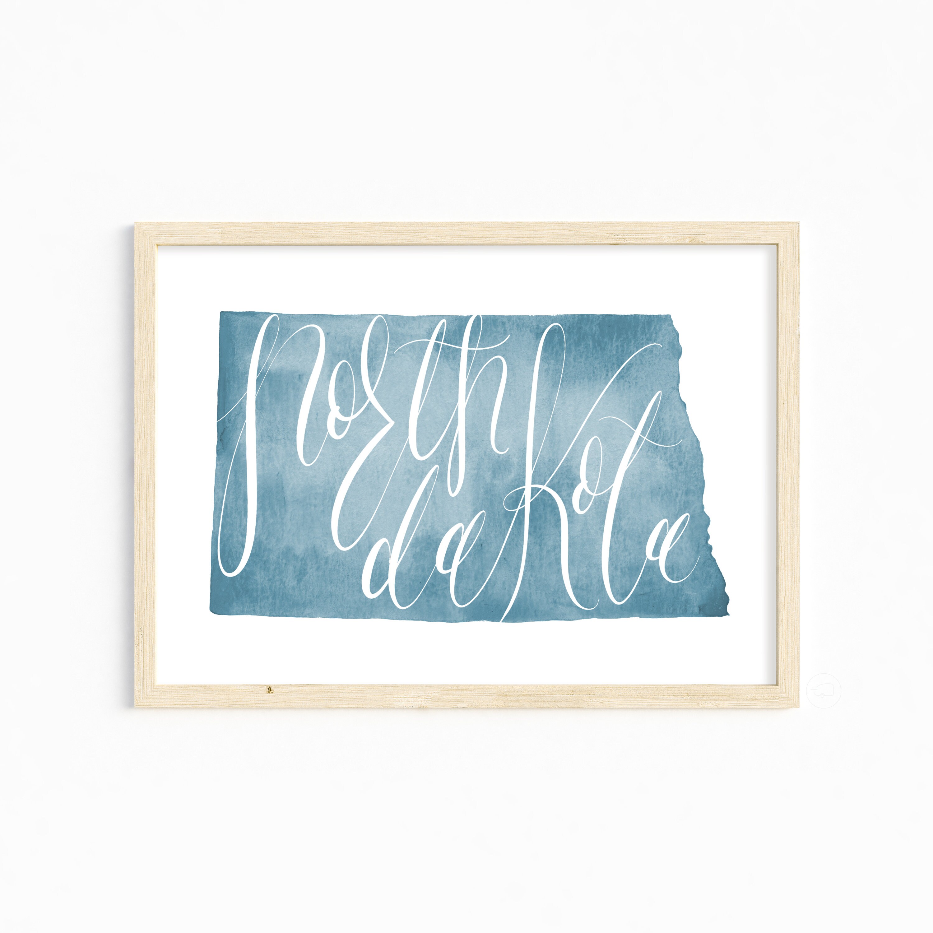North Dakota Lettering Print. North Dakota Home Decor. North | Etsy