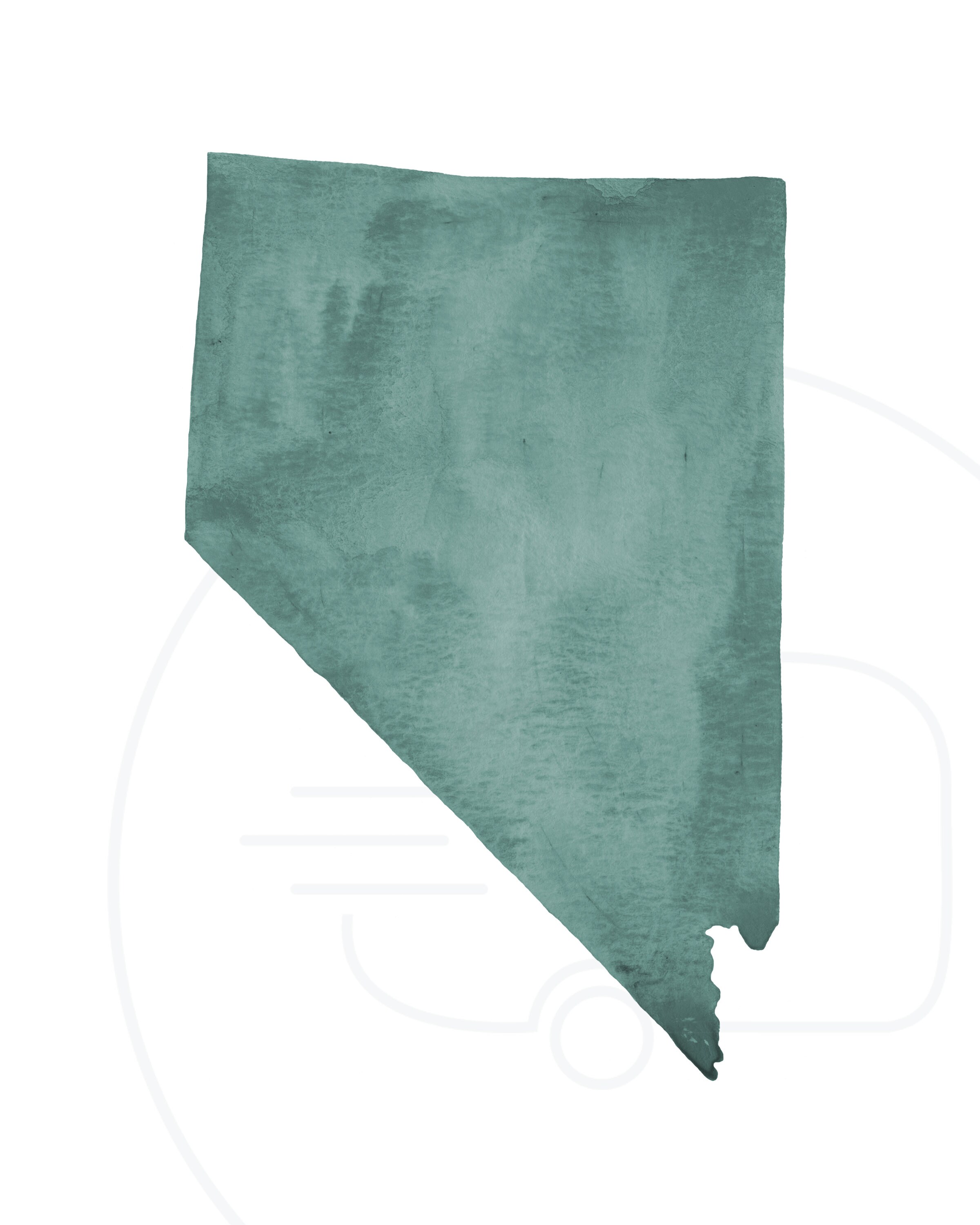 Nevada Watercolor Print. Nevada Home Decor. Nevada State Art Print ...