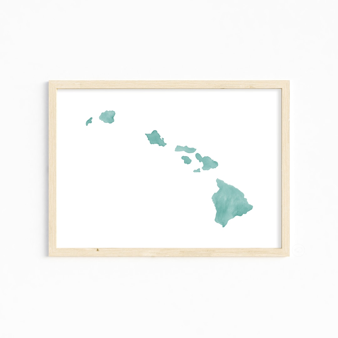 Hawaii Watercolor Print. Hawaii Decor. Hawaii Art Print. Custom Hawaii ...