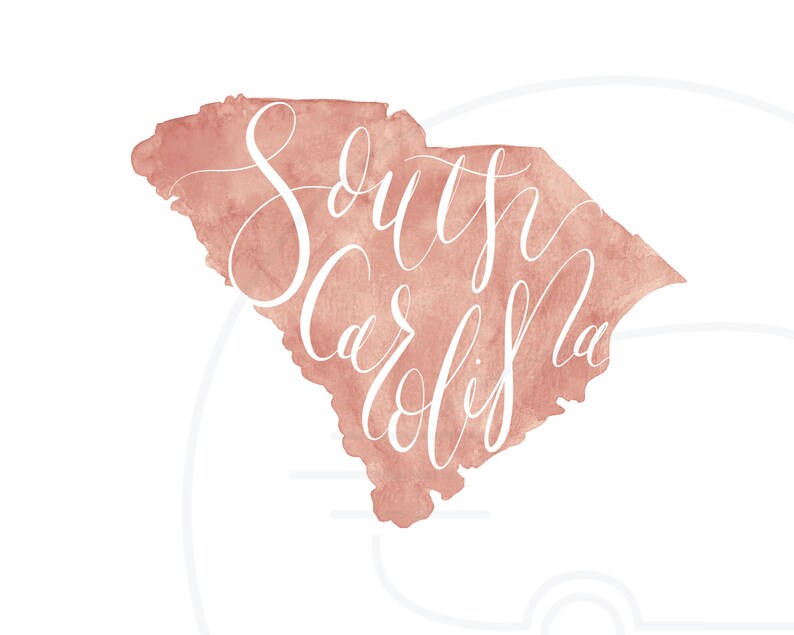 South Carolina Print. South Carolina Home Decor. Custom South | Etsy
