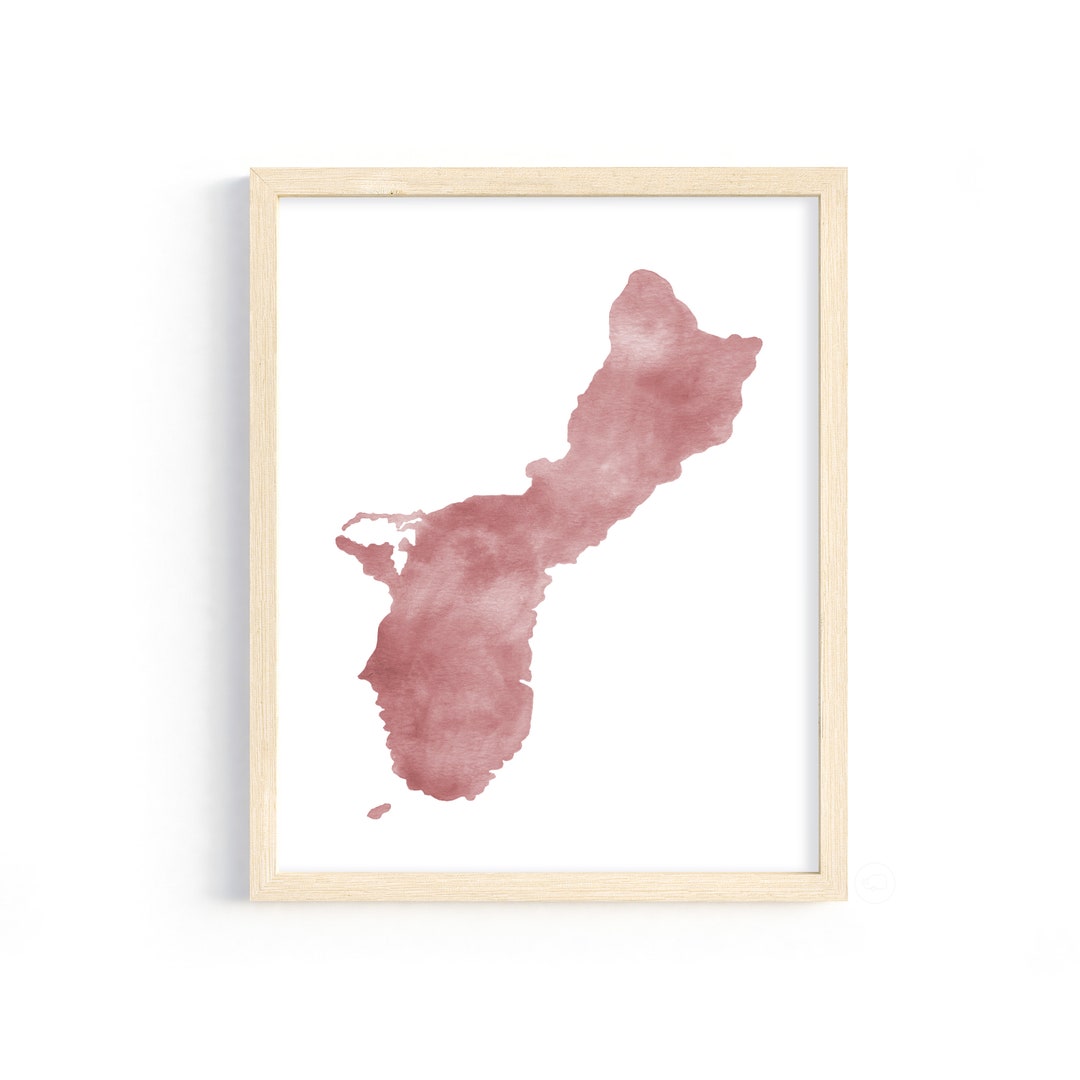 Guam Watercolor Print. Guam Wall Decor. Guam Art Print. Guam Gift. Guam ...