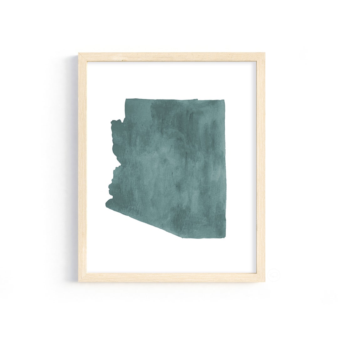 Arizona Watercolor Print. Custom State Art. Arizona Art. Personalized ...