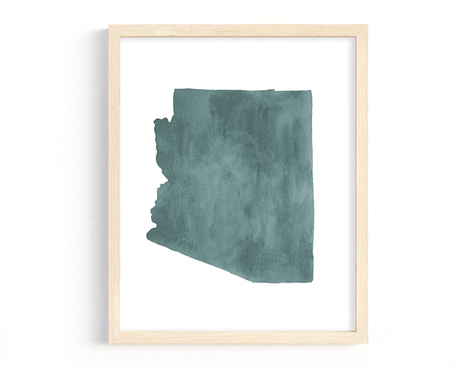 Arizona Watercolor Print. Custom State Art. Arizona Art. Personalized ...
