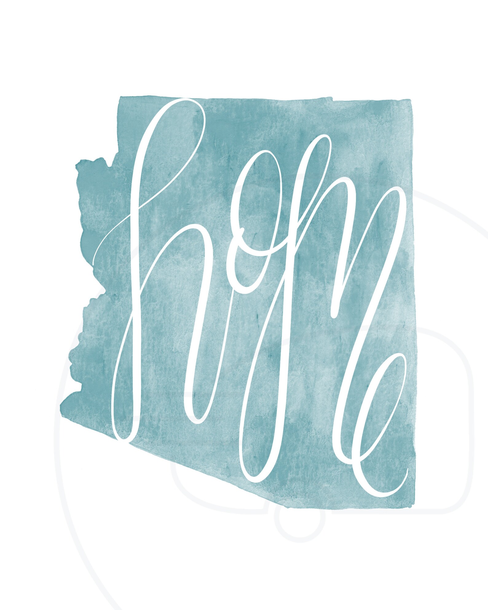 Arizona Hand Lettering Print. Arizona Wall Art. State of | Etsy
