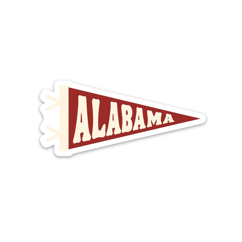 Alabama Pennant Sticker. Home State Gift for College Student - Etsy
