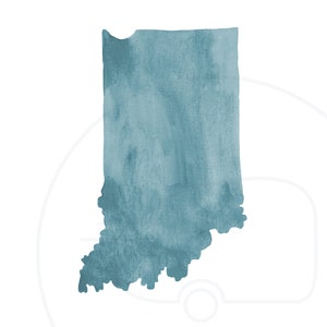 Indiana Watercolor Print. Indiana Decor. Indiana Art Print. Custom ...
