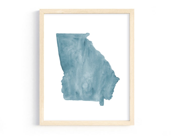Georgia Watercolor Print. State Illustration. Georgia Art. Personalized ...