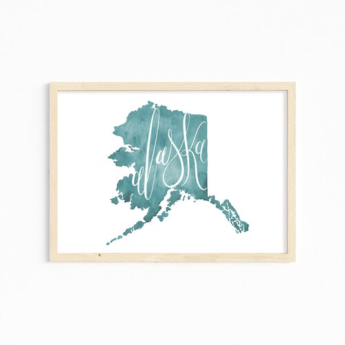 Oklahoma Hand Lettering Print. State of Oklahoma Home Decor. - Etsy