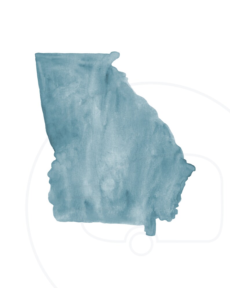 Hand Lettered Georgia Print. State of Georgia Art. - Etsy