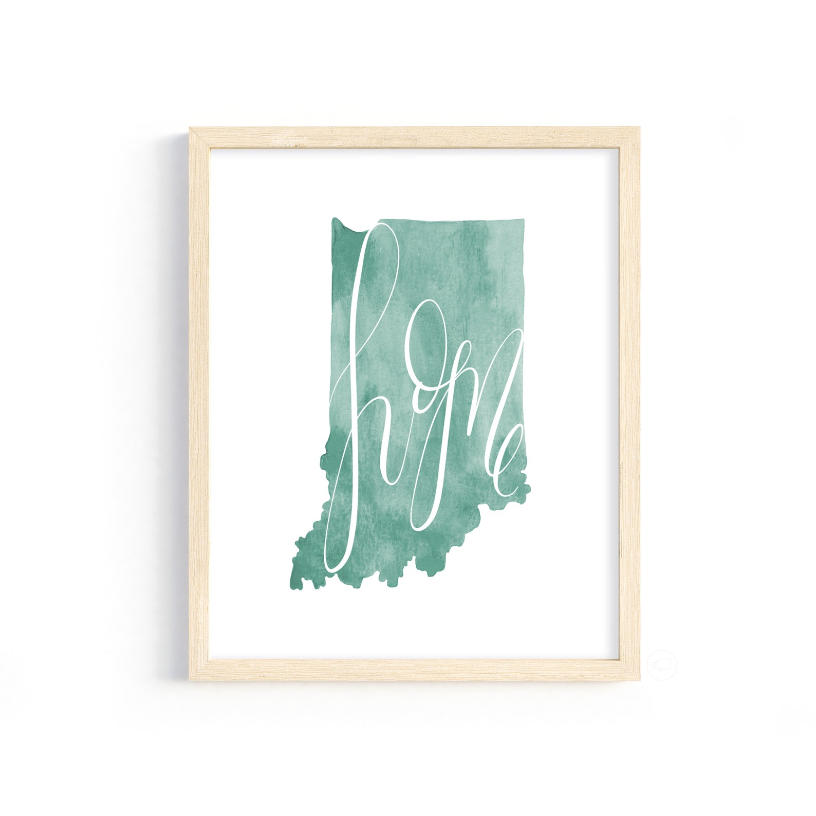Indiana Watercolor Print. Indiana Decor. Indiana Art Print. - Etsy