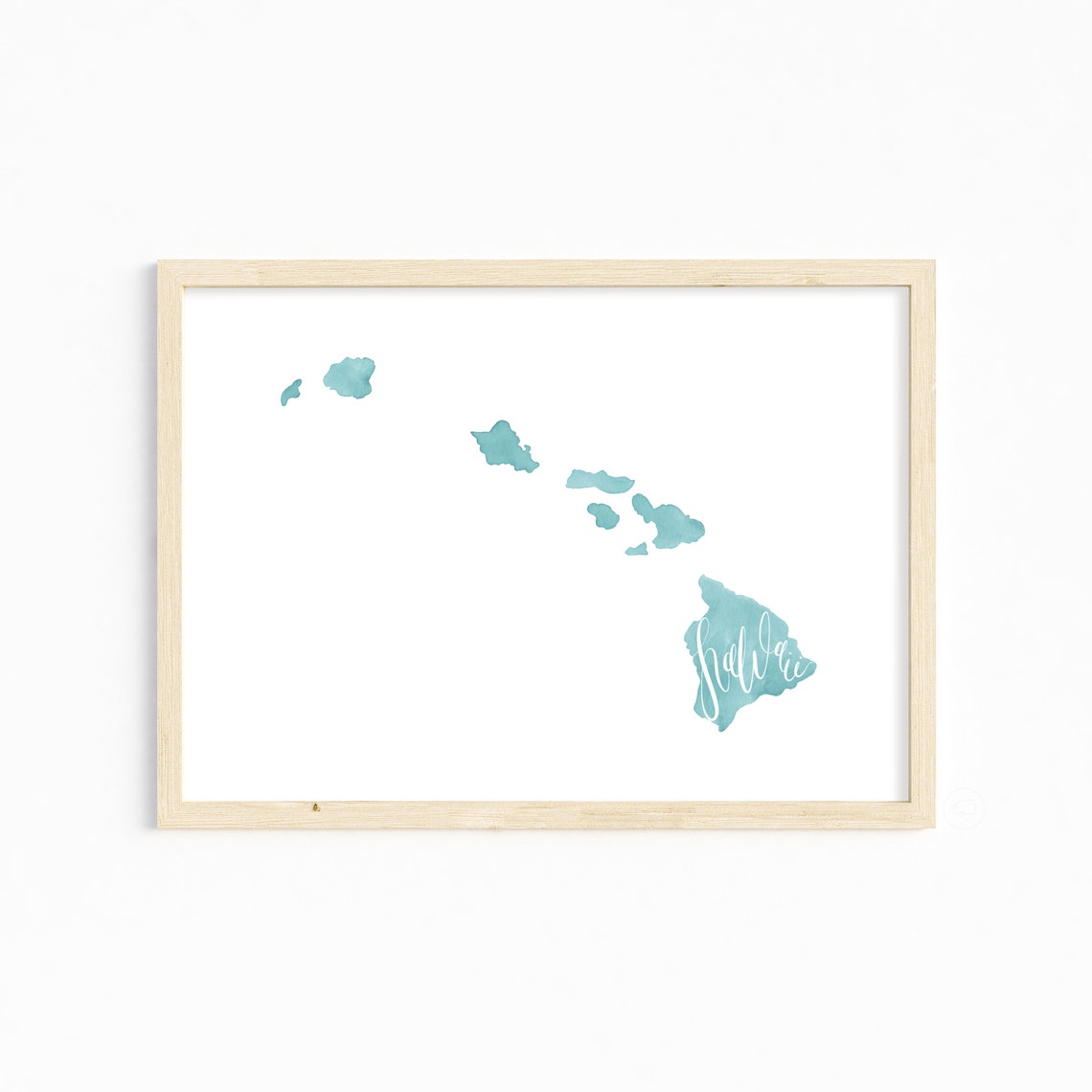 Hand Lettered Hawaii Print. Hawaii Home Decor. State of Hawaii Print ...