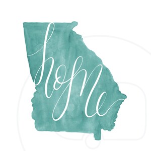 Georgia Watercolor Print. State Illustration. Georgia Art. Personalized ...