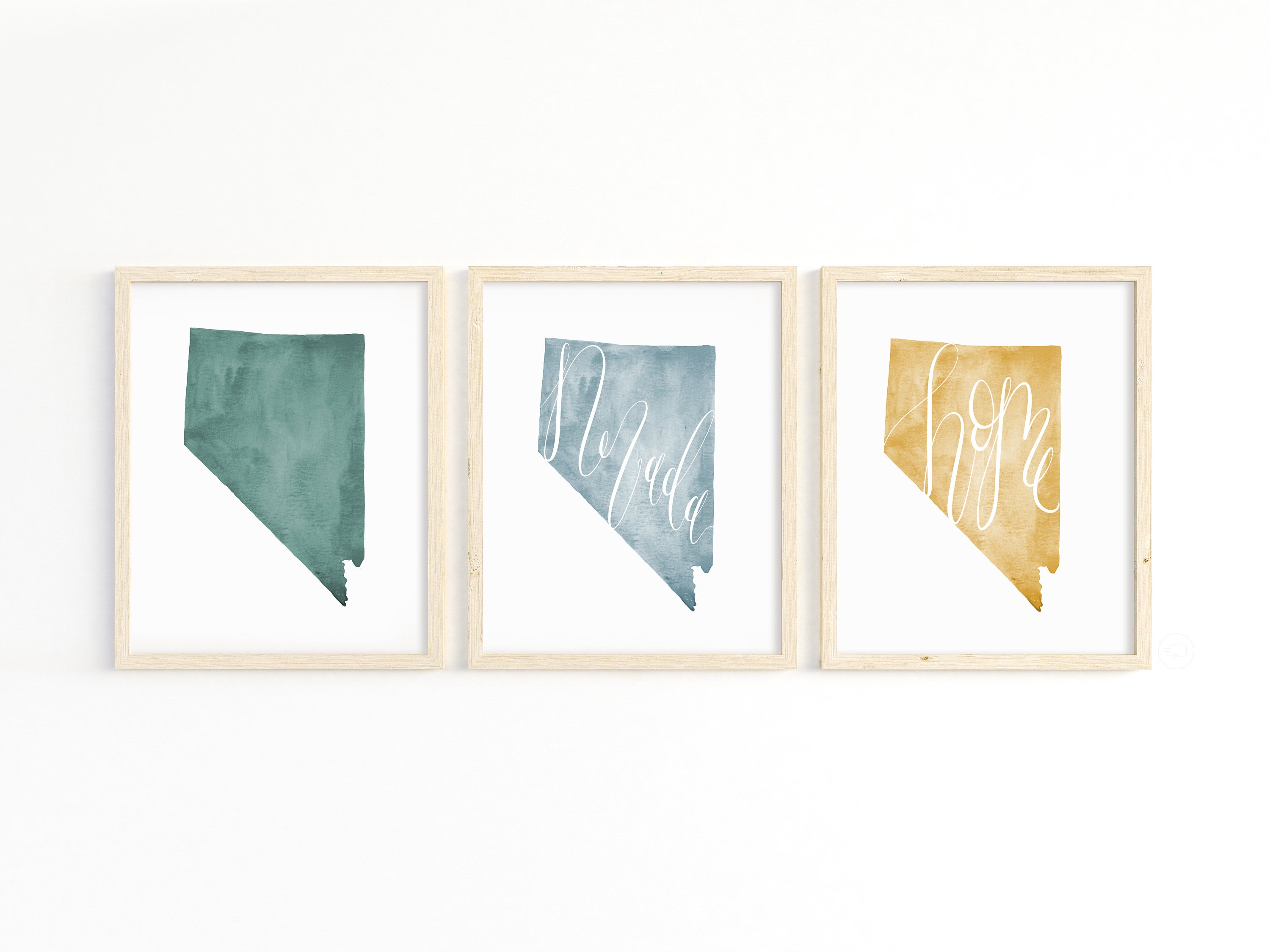 Nevada Watercolor Print. Nevada Home Decor. Nevada State Art Print ...