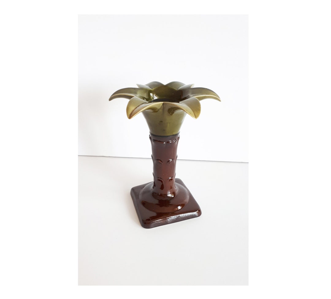 Vintage Ceramic Palm Tree Lamp Stand - Etsy