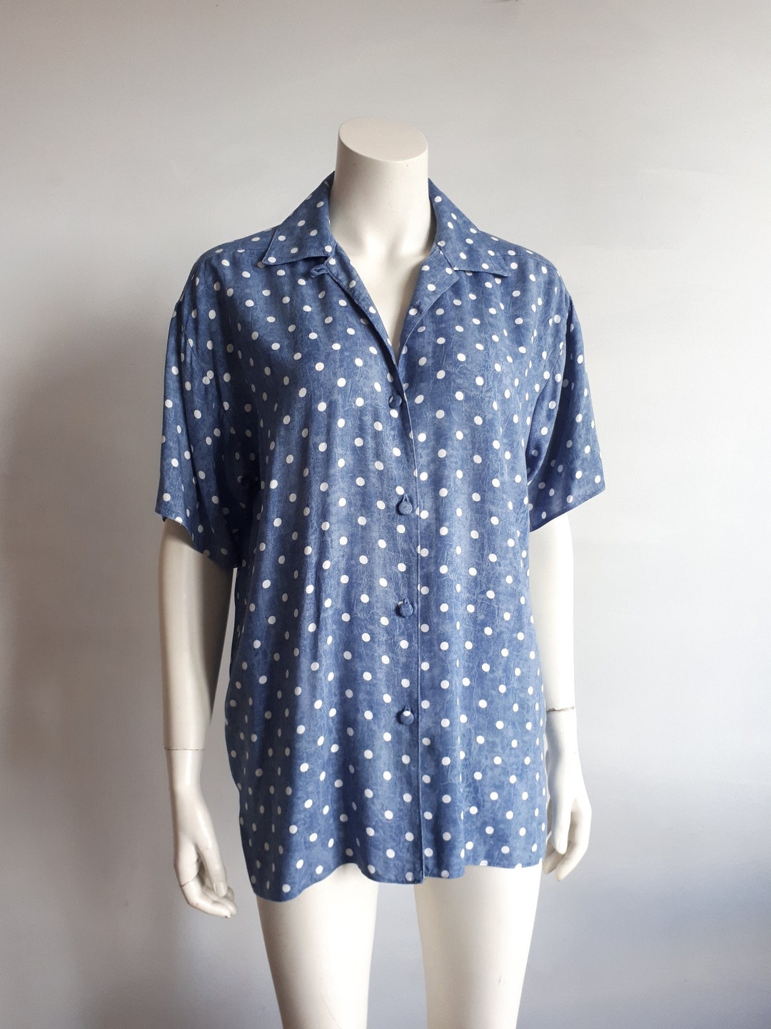 Rebecca Sheldon Short Sleeve Shirt Buttoned M Vintage - Etsy