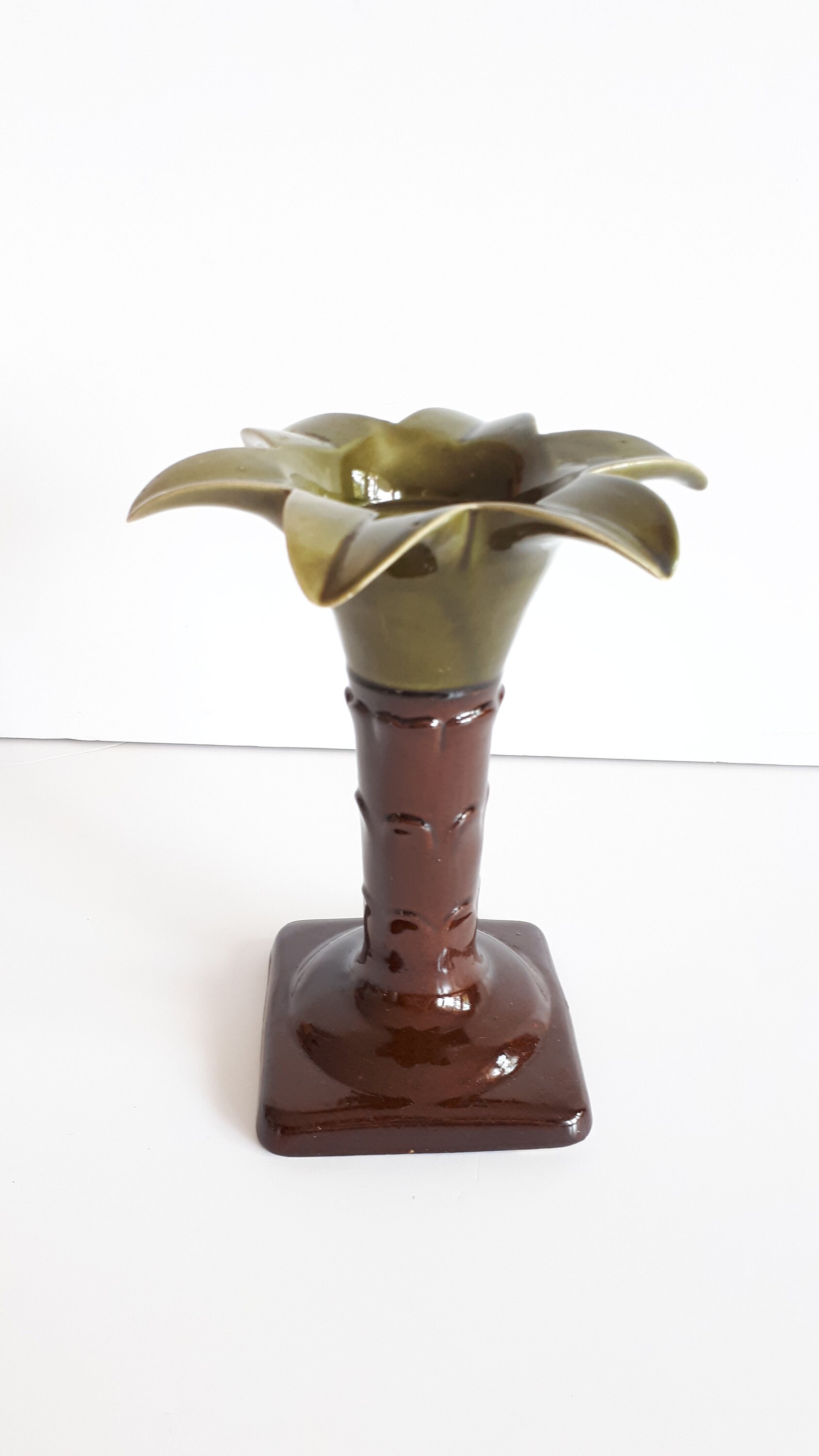 Vintage Ceramic Palm Tree Lamp Stand - Etsy