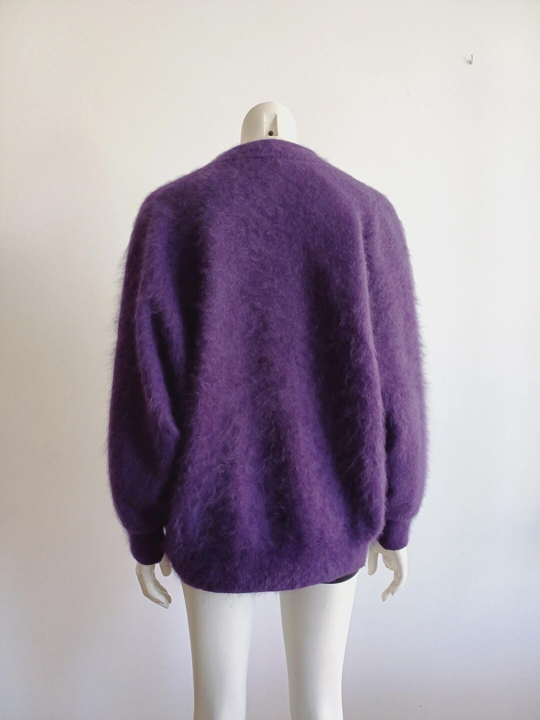 Korean Angora Hairy Wool Cardigan Sweater M/L Vintage - Etsy
