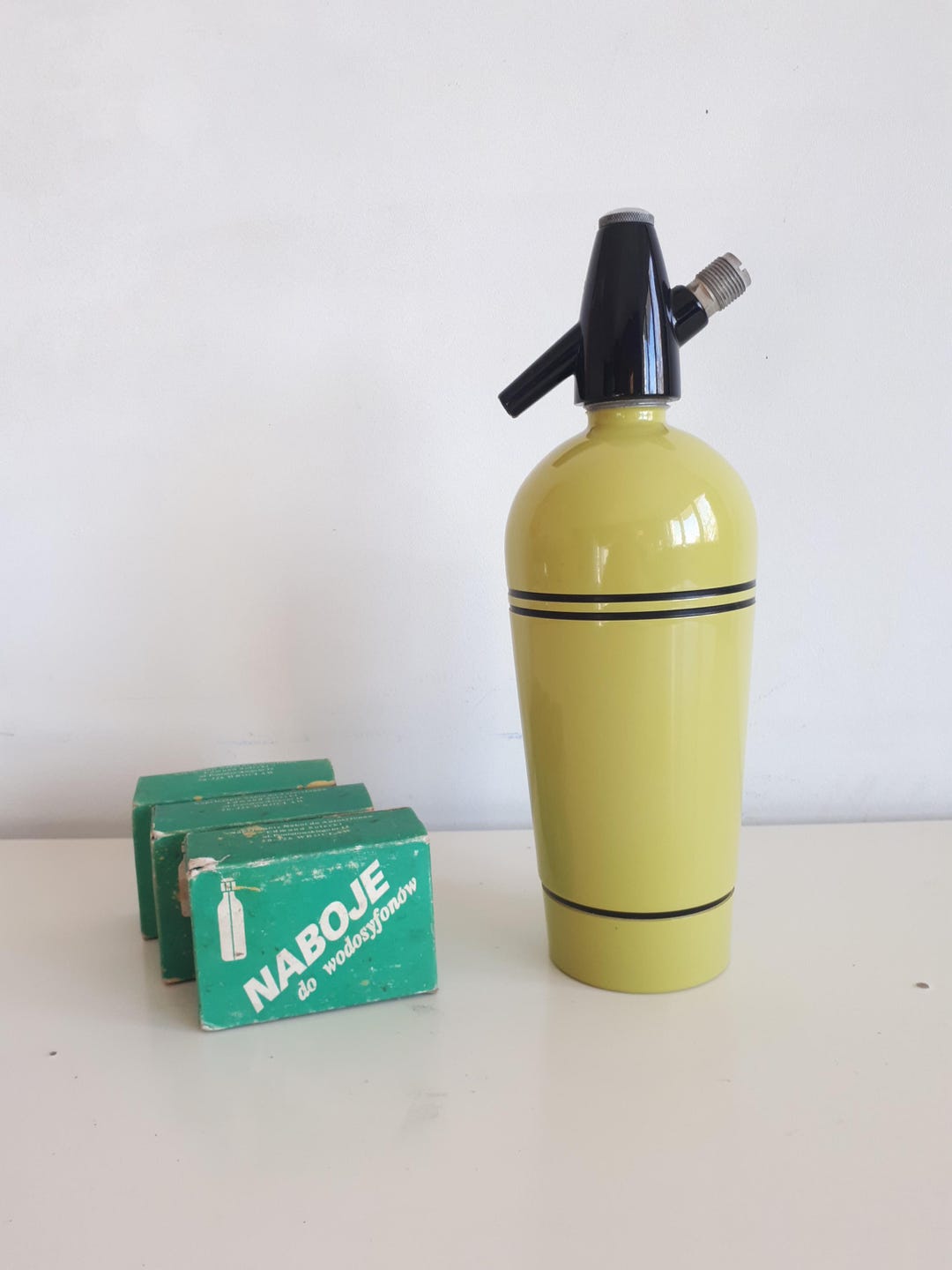 Heimsyphon Soda Yellow & Black 1960's Vintage Mid-century Bar Decor 1960's Siphon Germany 3 Pack ...