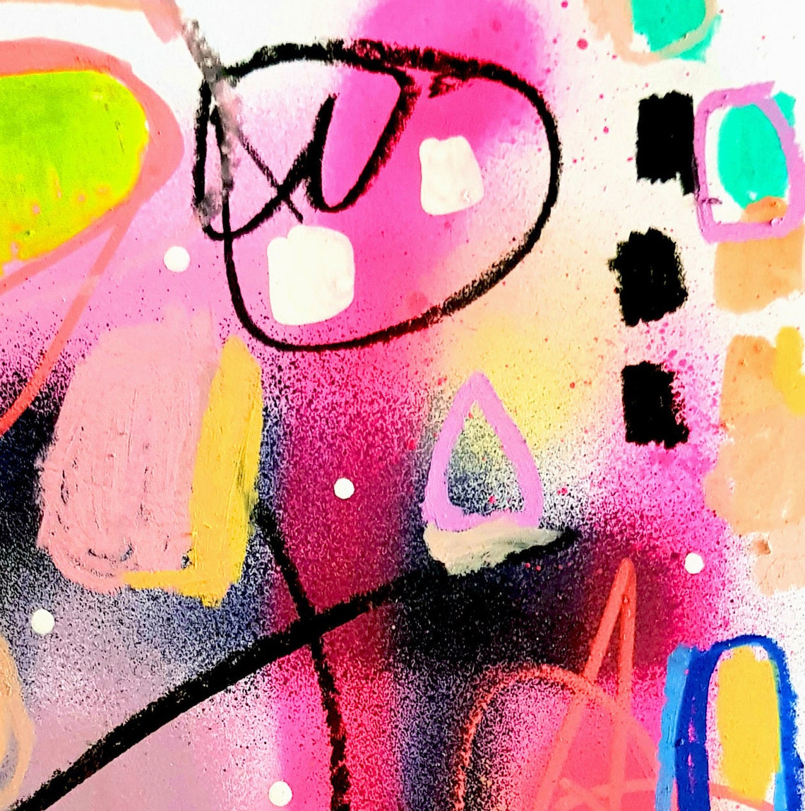 Original Abstract Art A4 Painting Signed & Dated Mixed - Etsy