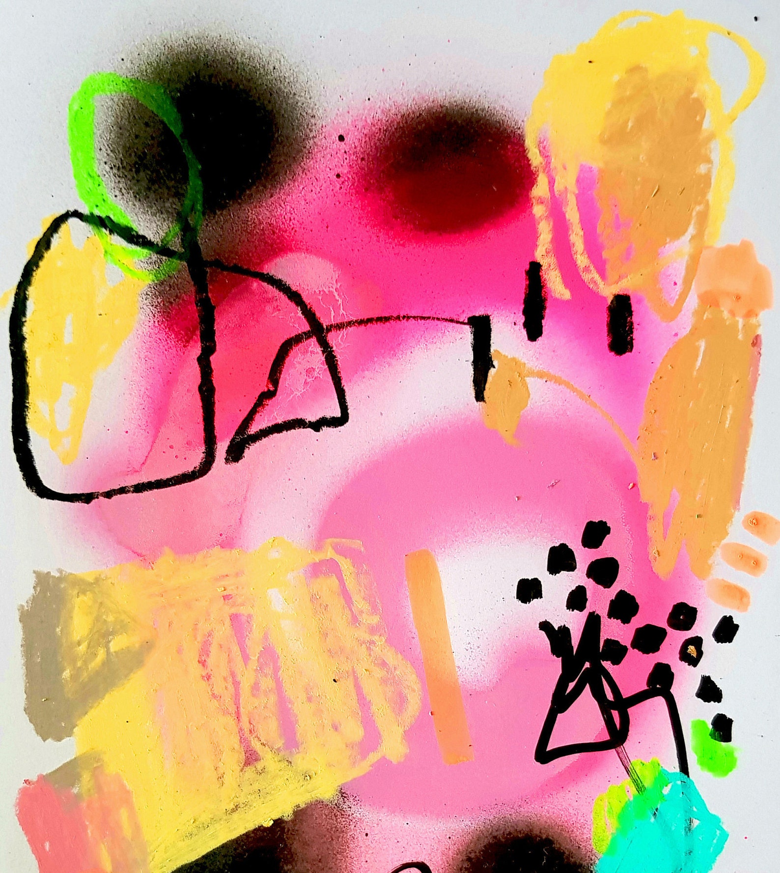 Original Abstract Art A4 Painting Signed & Dated Mixed - Etsy