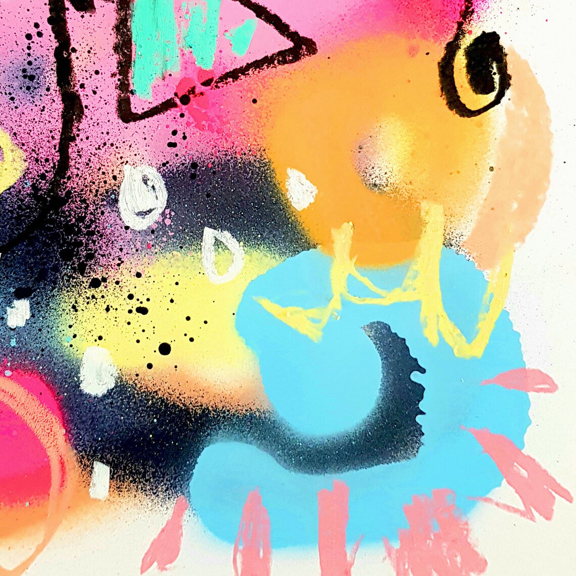 Original Abstract Art A4 Painting Signed & Dated Mixed | Etsy