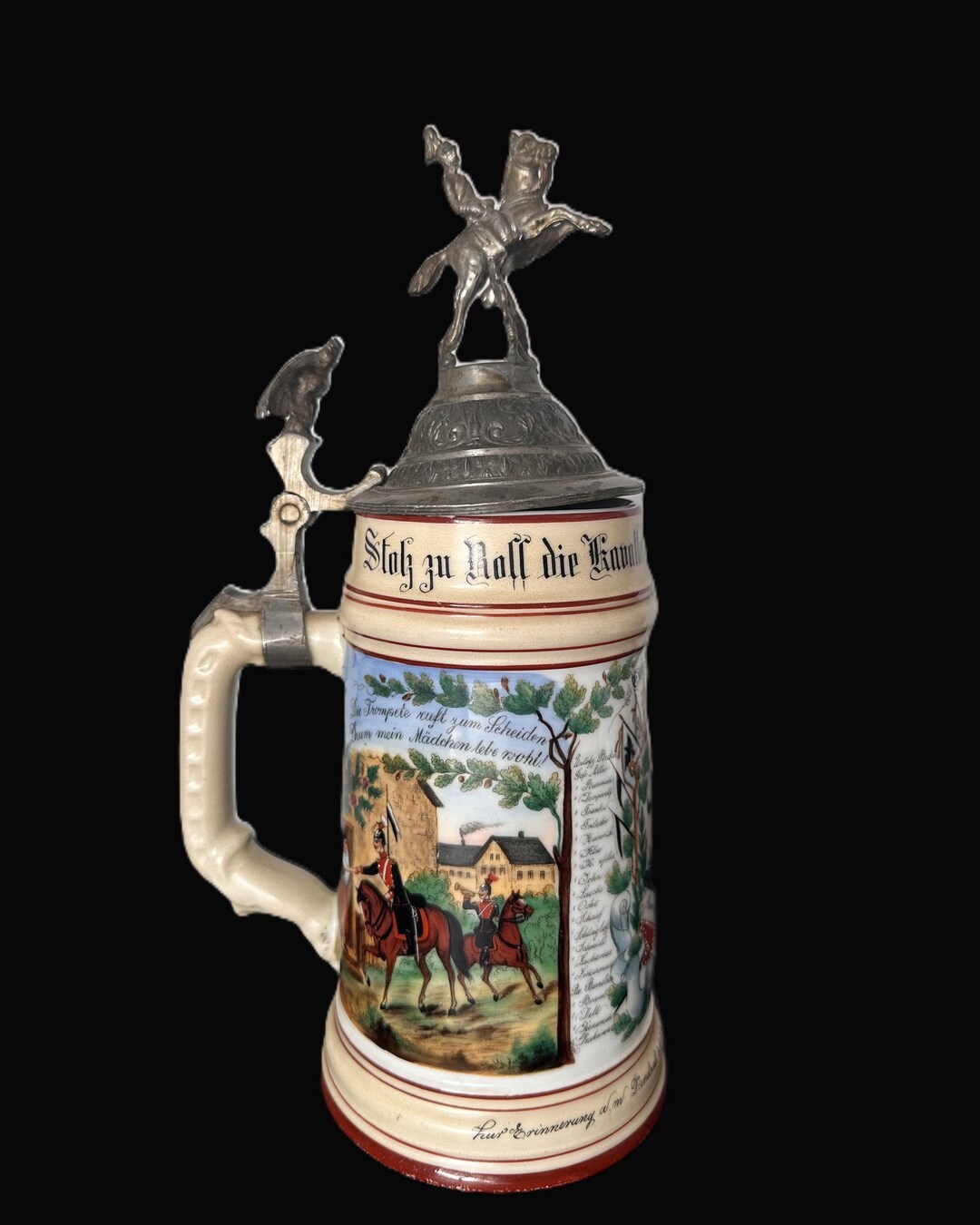 German Cavalry Regimental Beer Stein (1896-1897) - Etsy
