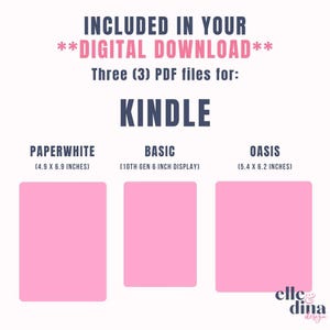 PRINTABLE Kindle Case Insert for Paperwhite Basic Oasis Ereaders Clear ...