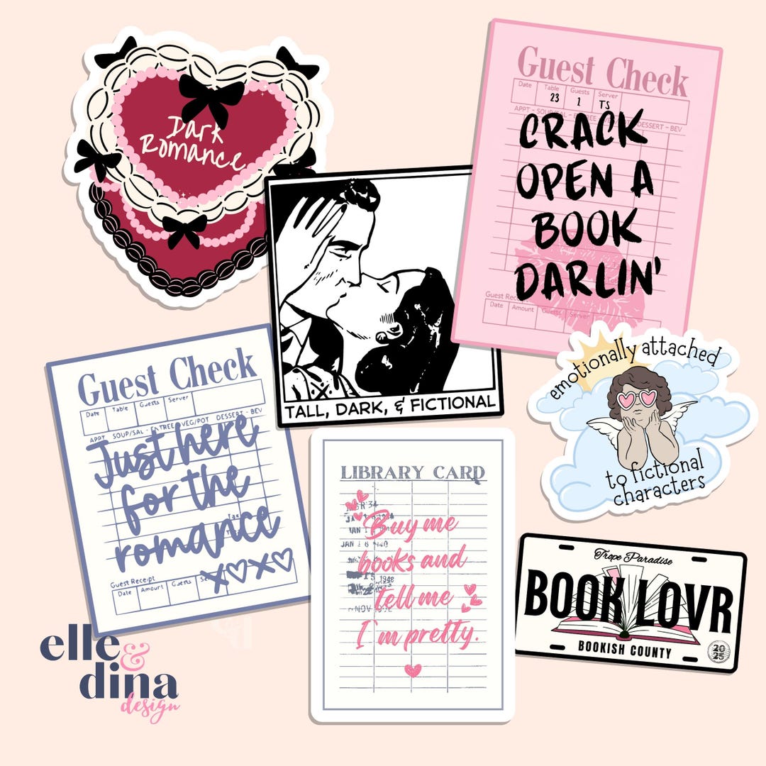 Bookish Kindle Sticker Pack, Ereader Kindle Kobo Decoration, Bookish ...