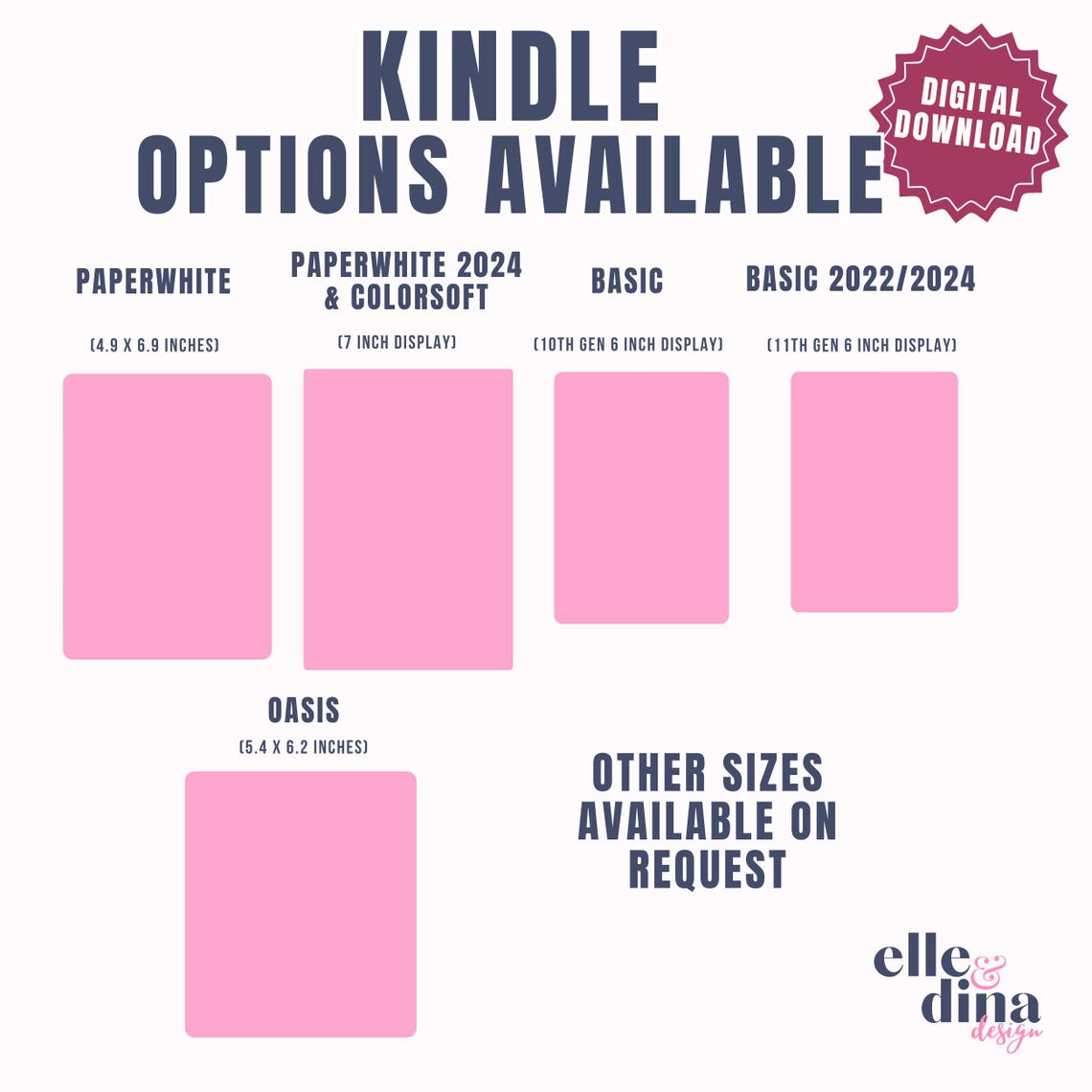 PRINTABLE Kindle Case Insert for Paperwhite Basic Oasis Ereaders Clear ...