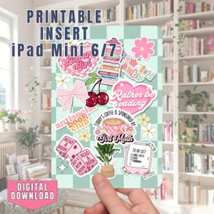 PRINTABLE iPad Mini 6 or 7 Case Insert for Tablet Clear Case Decor ...