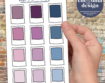 Boho Aesthetic Color Swatch Sticker Sheet Journal Decoration - Etsy