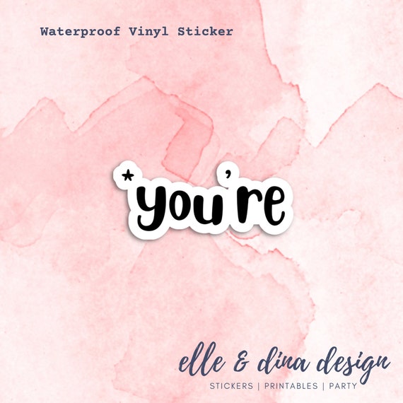 You're Sticker, Grammar Nerd, Sarcastic Sticker, Vinyl Laptop Sticker ...