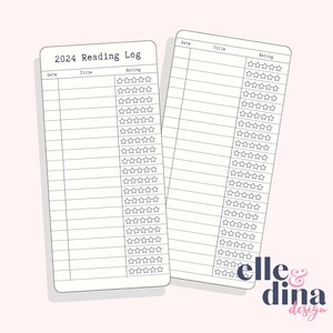 Reading Tracker 2024 Reading Log Bookmark Bookstagram Reader Gift Idea ...