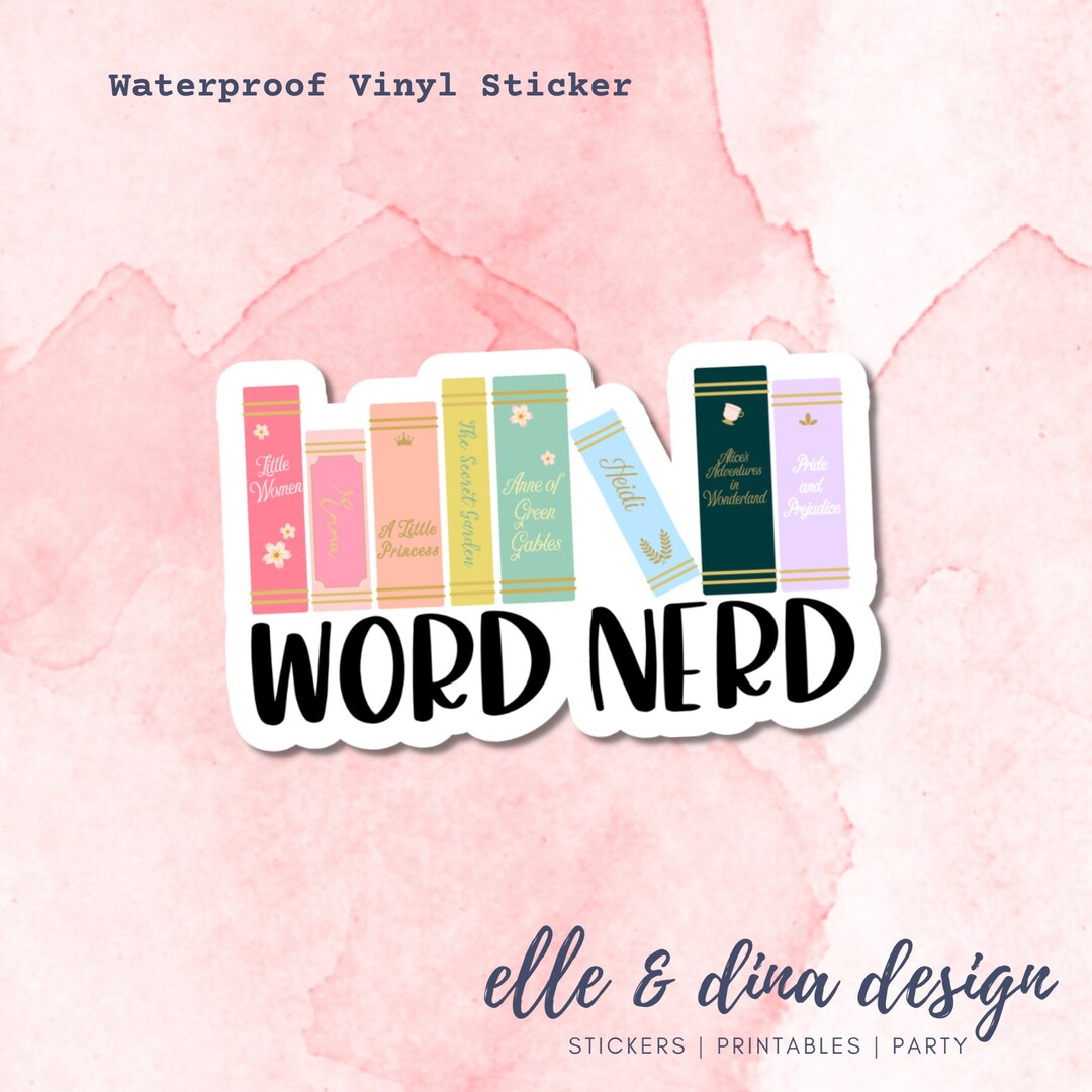 WORD NERD Sticker, Writer Sticker, BOOKTOK, Bookish, Author Sticker ...
