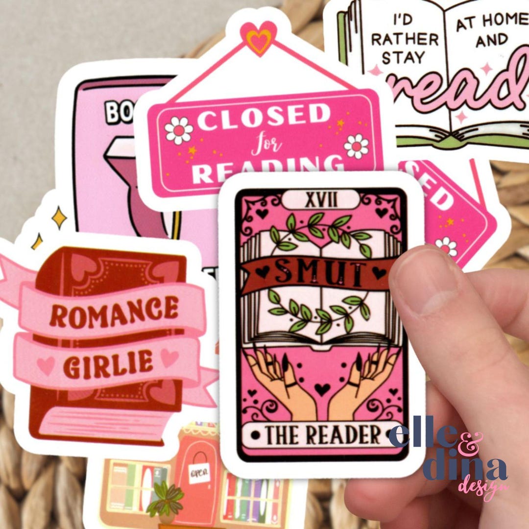6 PCS Bookish Mix Sticker Pack, Reader Gift Idea Decal, Book Lover Fan ...