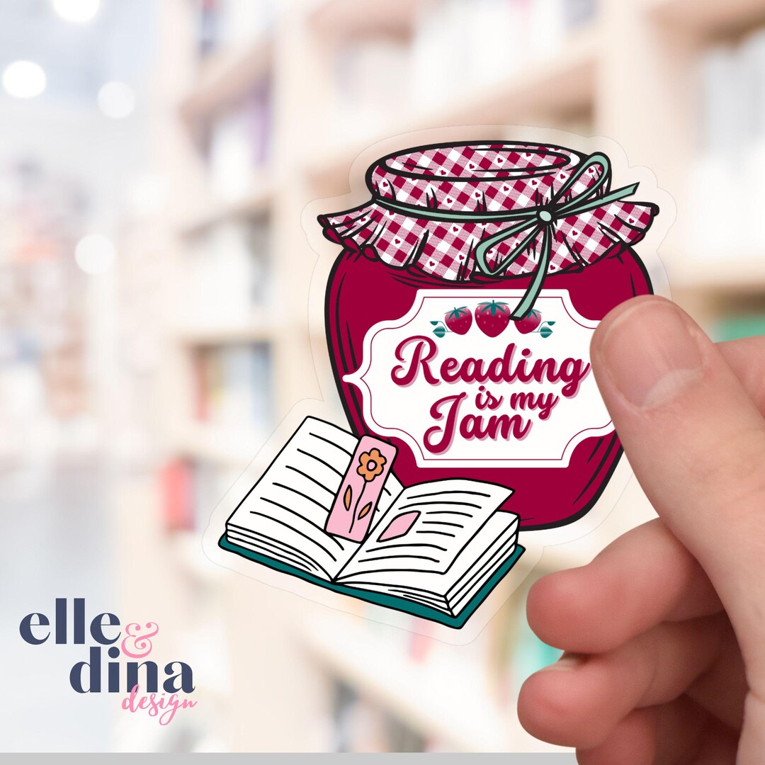 Reading is My Jam Vinyl Sticker for Book Lovers, Bookish Gift Idea for ...