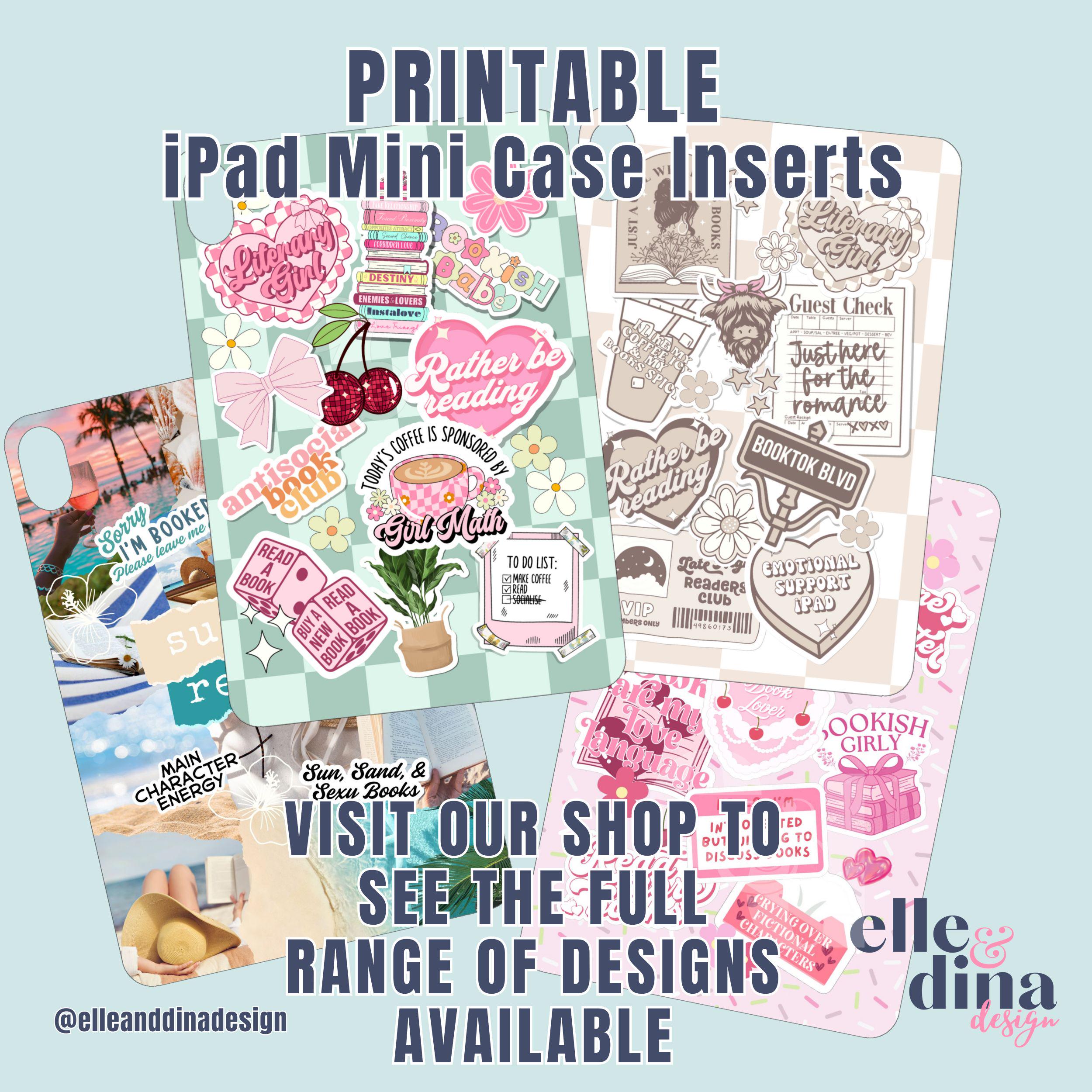 PRINTABLE iPad Mini 6 or 7 Case Insert for Tablet Clear Case Decor ...